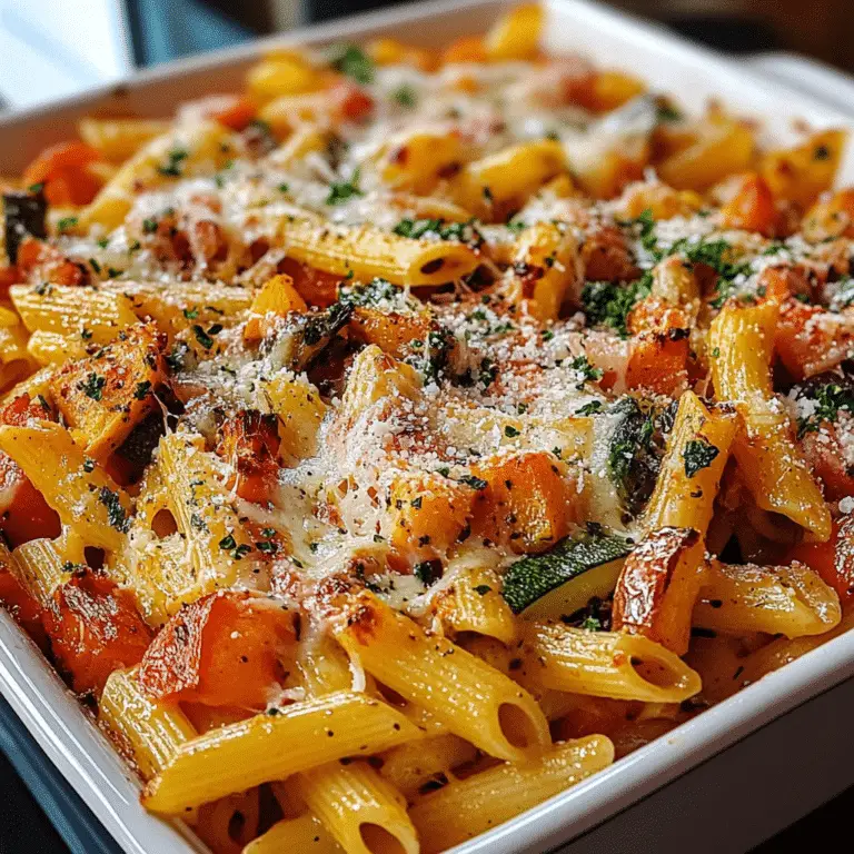 Baked Penne With Roasted Vegetables