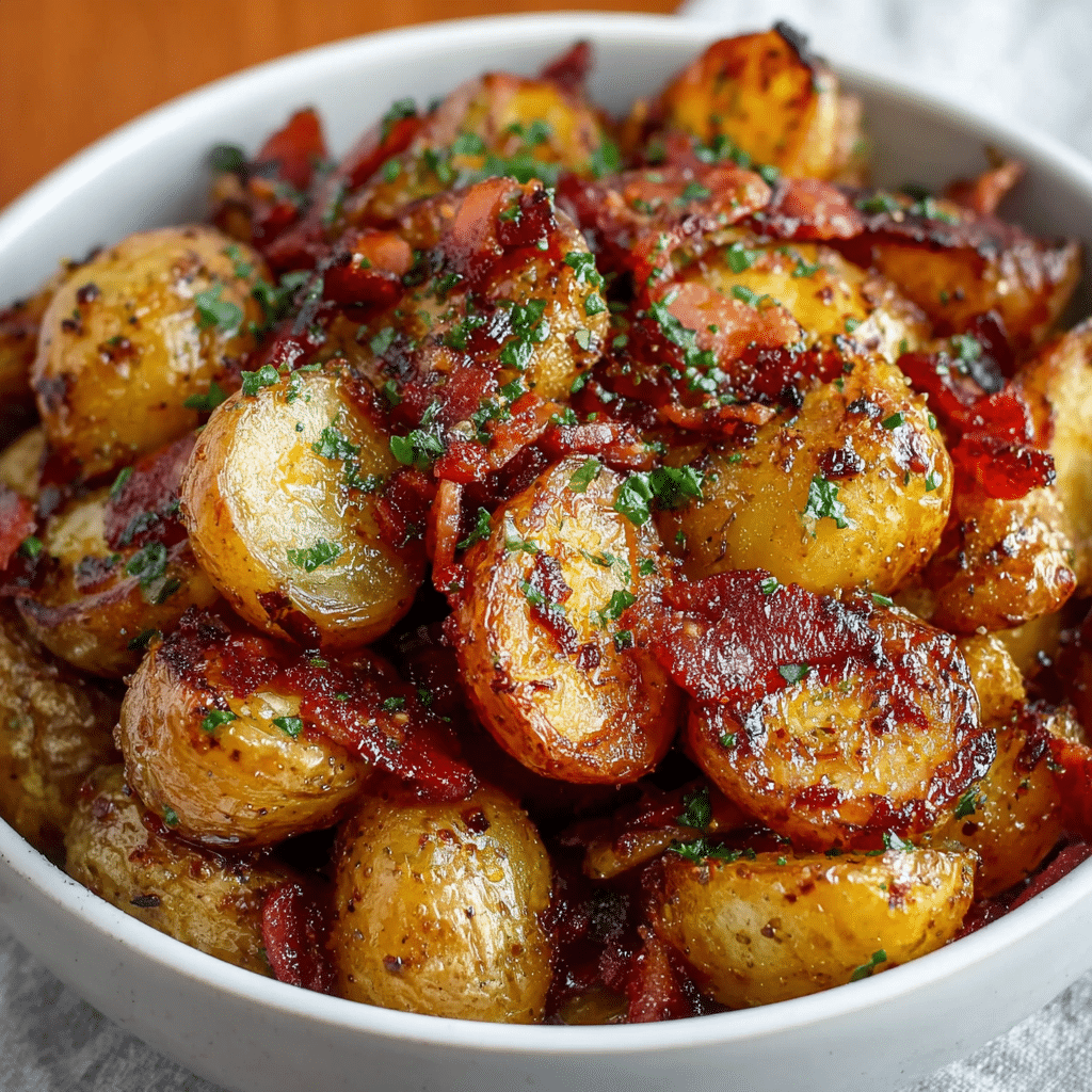 Honey Bacon Roasted Potatoes - Her Cooks