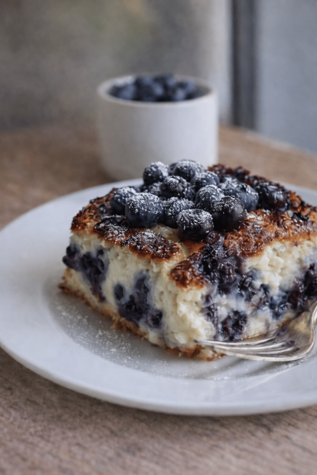 Blueberry Cottage Cheese Breakfast Bake - Her Cooks